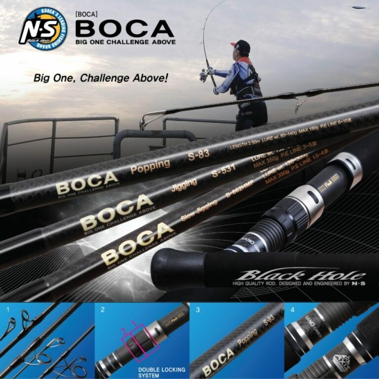 NS BLACK HOLE Offshore Heavy Casting 8 Axis Nano Carbon Rod BOCA FLEXUS ...
