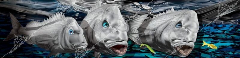 MGI Custom Marine Graphics Boat Wrap Design CAMO SNAPPER | Maguro Pro Shop