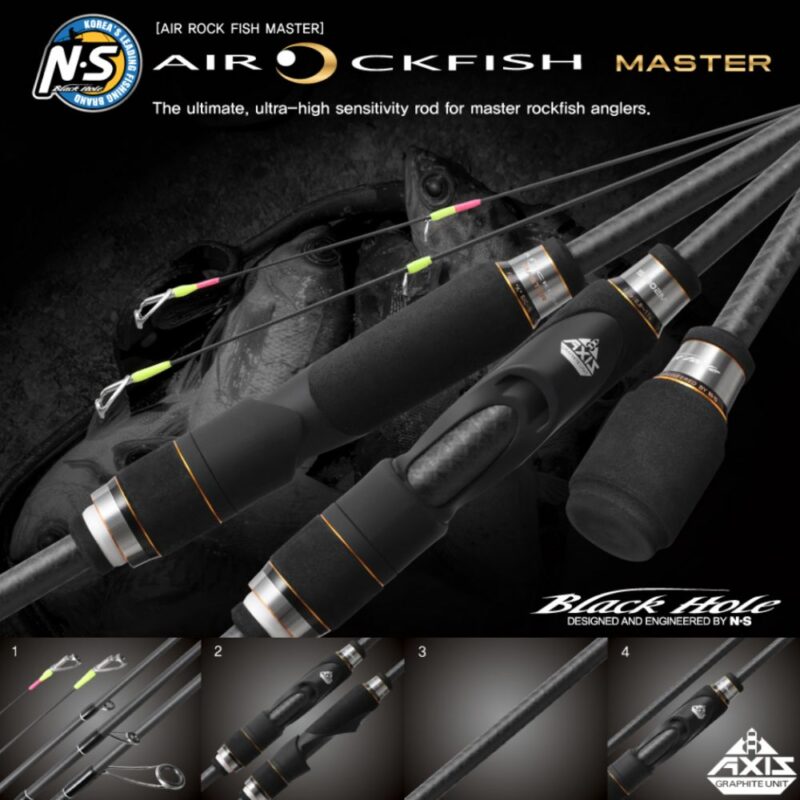 NS BLACK HOLE Ultra Light Fishing Spinning Rod AIR ROCKFISH MASTER S ...