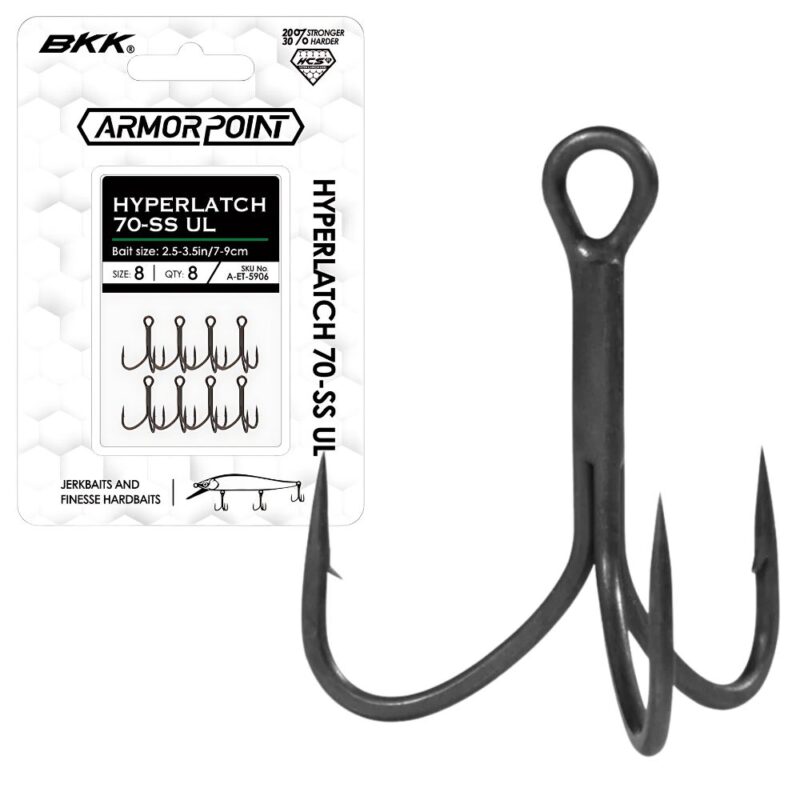 BKK Armor Point Jerkbait Treble Hook HYPERLATCH 70-SS UL | Maguro Pro Shop